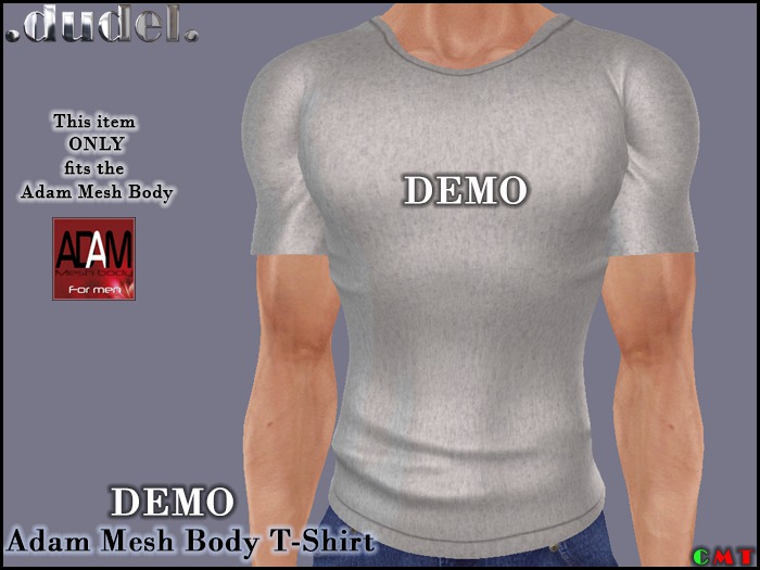 Second Life Marketplace - .dudel. Adam Mesh Body DEMO T-Shirt