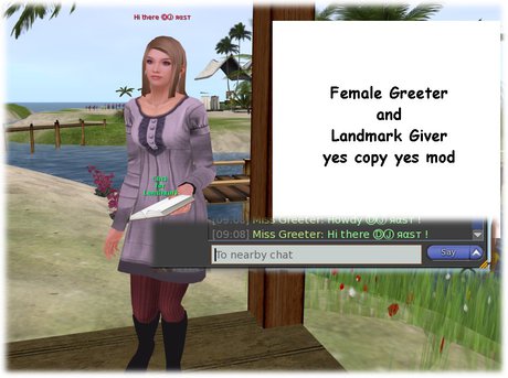 Second Life Marketplace - female greeter and LM giver
