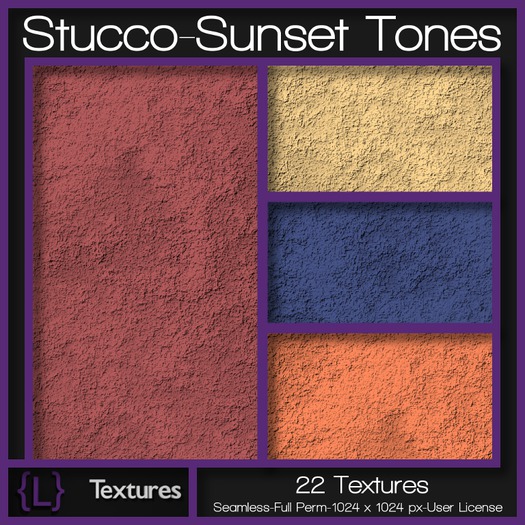 Second Life Marketplace - {L} Stucco-Sunset Tones