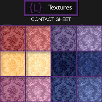 Second Life Marketplace - {L} Wallpaper-Damask-Plain-Sunset Tones