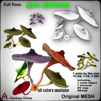 Second Life Marketplace - FC- Full Perm Mesh Magic Mushrooms