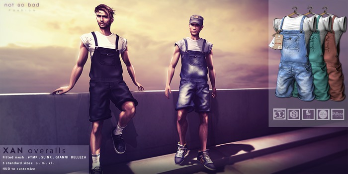 Second Life Marketplace - not so bad . mesh . XAN overalls . full pack ...