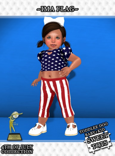 Second Life Marketplace - ~*Sweet Tots*~ TD~ 4th Of July~ Ima Flag