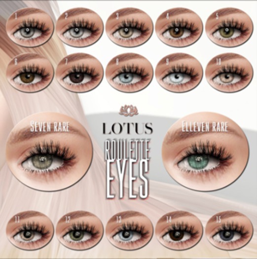 Second Life Marketplace - LOTUS. Roulette Eyes 01 BOX