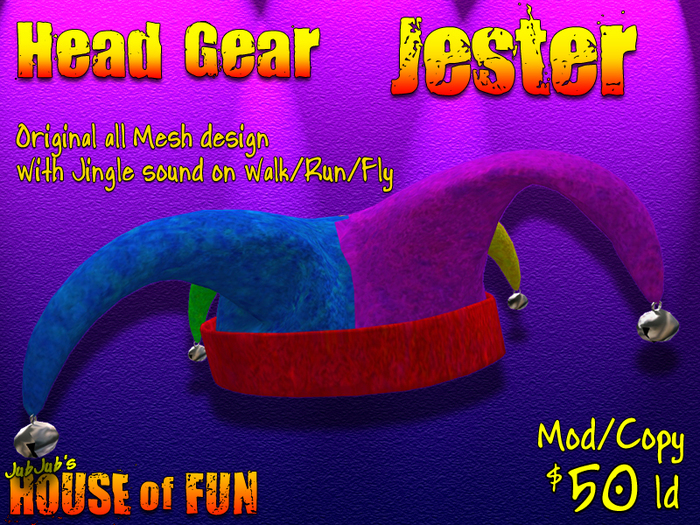 Second Life Marketplace - House of Fun: Head Gear: Jester