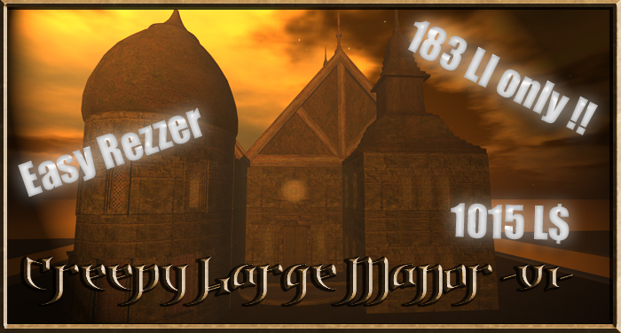 Second Life Marketplace - Large Creepy Manor - v1 - unfurnished