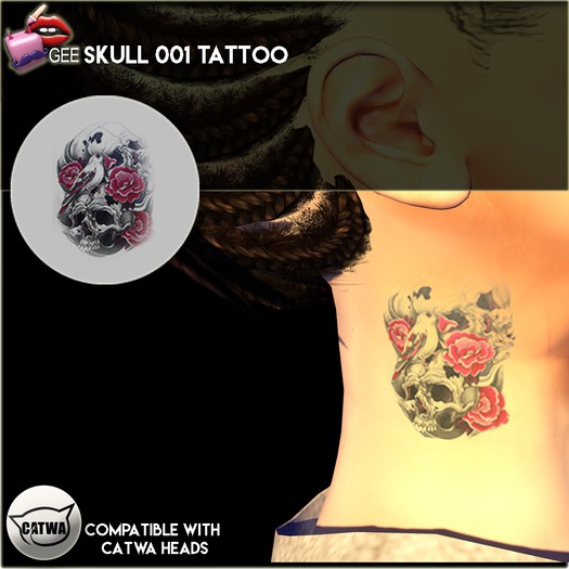 Second Life Marketplace - Gee - Skull 001 Tattoo
