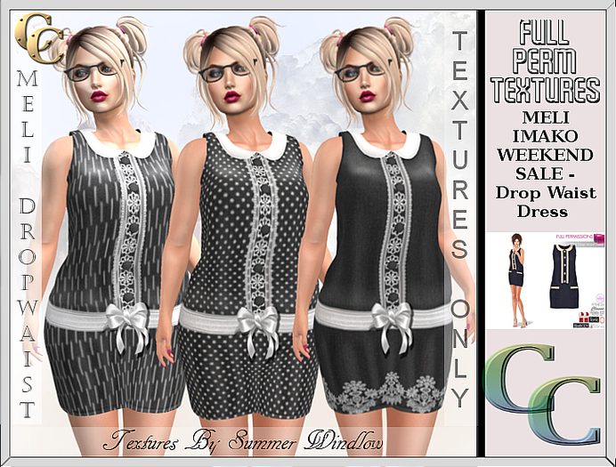 Second Life Marketplace - MELI DROPWAIST DRESS TEXTURES TBP 5 X 3 ...
