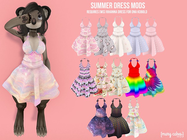 Second Life Marketplace - {MC} Summer Dress Mods for [WS] Rihanna Dress ...
