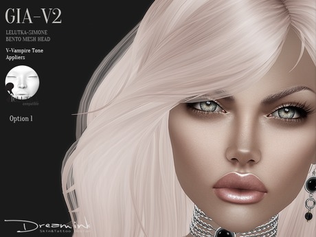 Second Life Marketplace - DREAM INK "Lelutka Mesh Head Appliers GIA_V2 ...