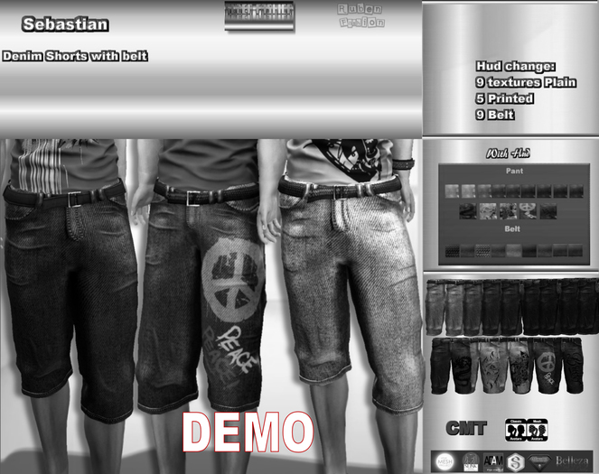 Second Life Marketplace R F Sebastian Shorts Mesh And Fitmesh Demo