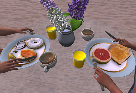 Second Life Marketplace - SR Breakfast Bistro Set - Breakfast Table ...