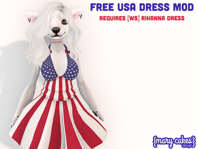 Second Life Marketplace - {MC} Free USA Dress Mod for [WS] Rihanna ...