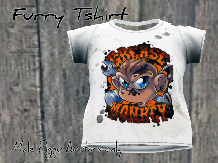 Second Life Marketplace - Piggu Grease Monkey T-Shirt