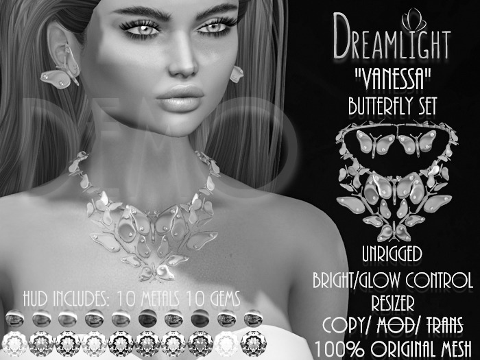 Second Life Marketplace - [Dreamlight] "Vanessa" Butterfly set - DEMO