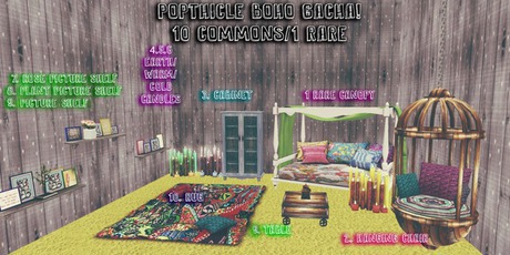 Second Life Marketplace - Popthicle Boho Gacha - Plant Picture Shelf ...