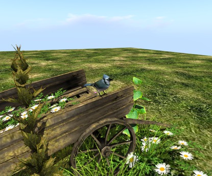 Second Life Marketplace - Ruined cart in flowers - Old World - Garden ...