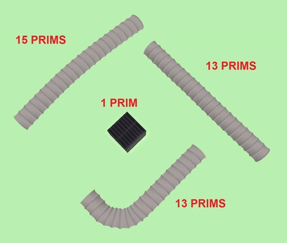 Second Life Marketplace - Mesh Duct Work - 4 pieces - FULL PERM