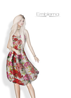 Second Life Marketplace - EMBLEMA: Flora Dress Red DEMO Maitreya