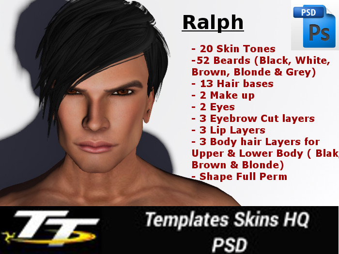 Second Life Marketplace - [TT] -RALPH- Skins Templates HQ - PSD