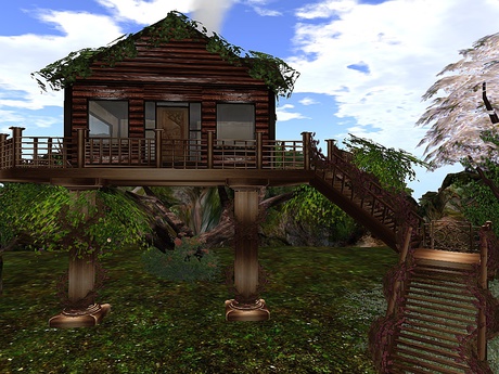 Second Life Marketplace - !Em Log Cabin Treehouse REZZER - SM