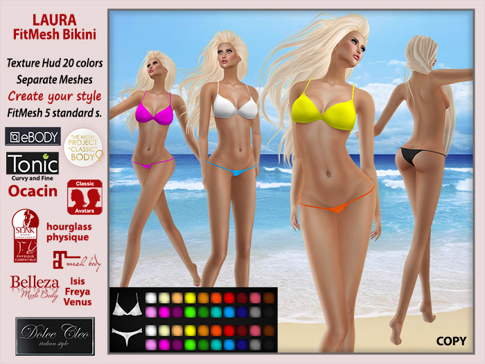 Second Life Marketplace Laura Fitmesh Bikini