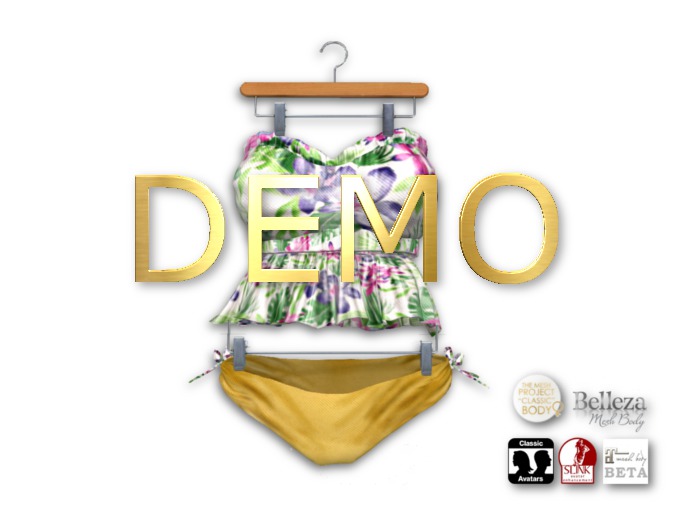 Second Life Marketplace {amiable}mesh Tropical Flower Summer Bikini Demo