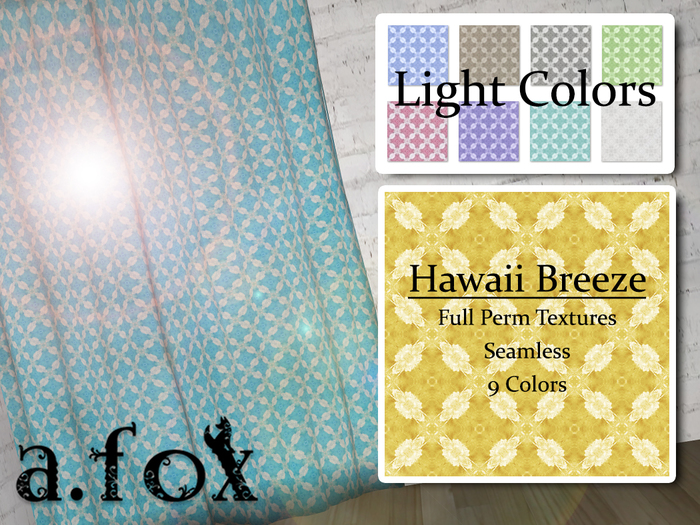 Second Life Marketplace - Full Perm Textures - Hawaii Breeze Light Set