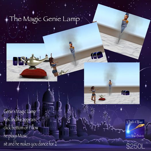 Second Life Marketplace - The Magic Genie Lamp -Crate music & dancing for 2