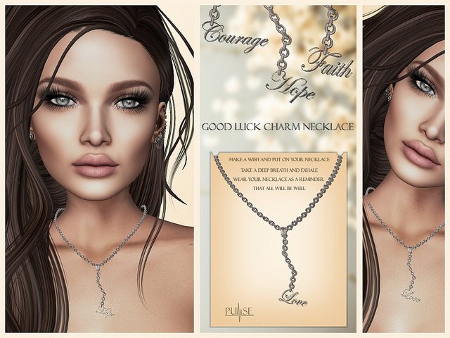 Second Life Marketplace - .:Pulse:. Lucky Charm Necklace - Courage ...