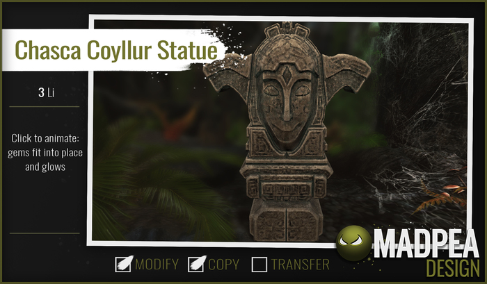 Second Life Marketplace - MadPea Inca Statue - Chasca Coyllur