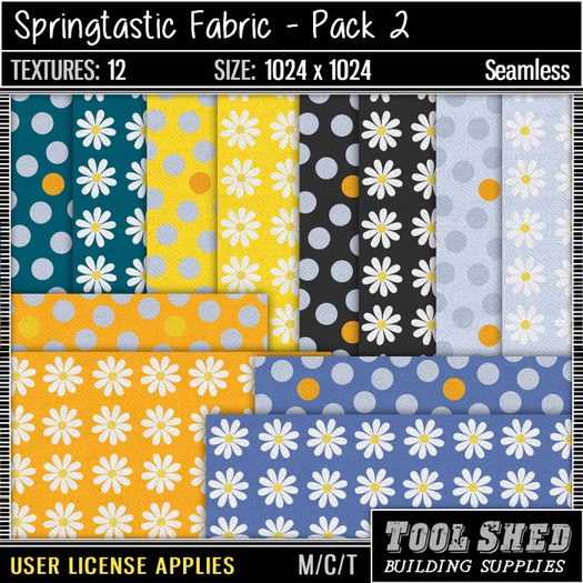 Second Life Marketplace - Tool Shed - Springtastic Fabric - Pack 2