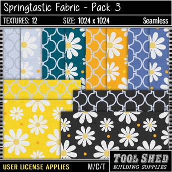 Second Life Marketplace - Tool Shed - Springtastic Fabric - Pack 3