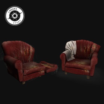 Second Life Marketplace - MM1 - Old Couches (boxed)