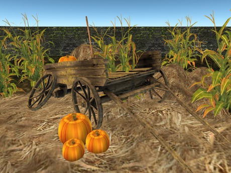 Second Life Marketplace - Autumn Hay Harvest ~ Corn Scene 2 (Mesh)