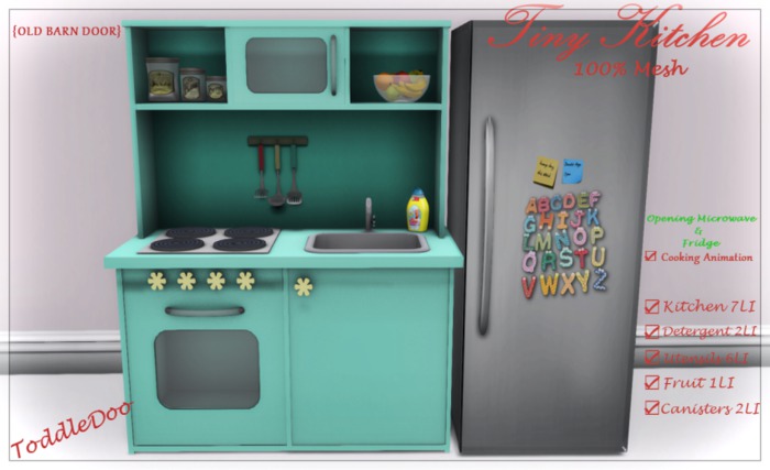 Second Life Marketplace {obd} Tiny Kitchen [blue]