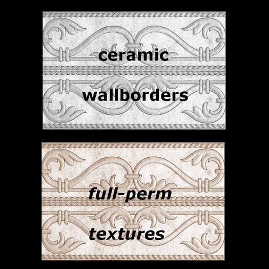Second Life Marketplace - ceramic wallborders - textures