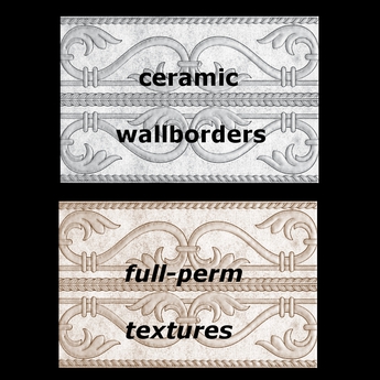 Second Life Marketplace - ceramic wallborders - textures