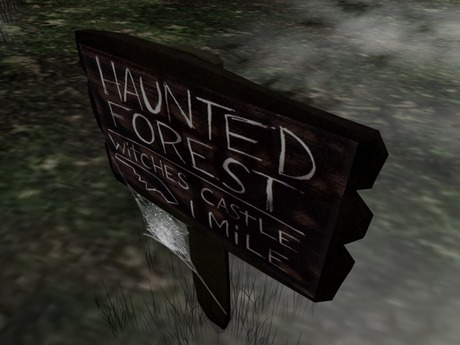 Second Life Marketplace - Wooden Sign ~ Haunted Forest (Mesh)