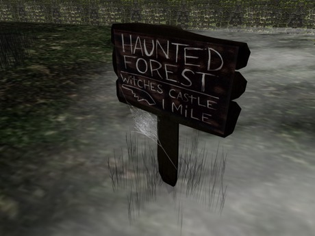Second Life Marketplace - Wooden Sign ~ Haunted Forest (Mesh)