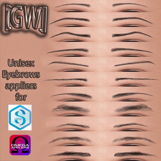 Second Life Marketplace - [GW] OMEGA EYEBROWS FATPACK