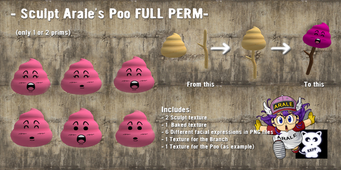 Second Life Marketplace - **KKPP** Arale's Poo sculpt FULL PERM