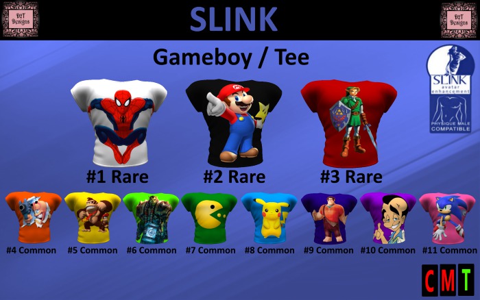 Second Life Marketplace - D2T Gacha! - Gameboy / Tee - SLINK #04 COMMON ...