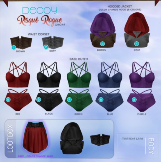Second Life Marketplace Decoy Risque Rogue Gacha 4 Jacket Gray
