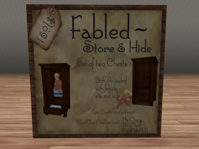 Second Life Marketplace - Fabled - Store & Hide(DarkWood) Boxed