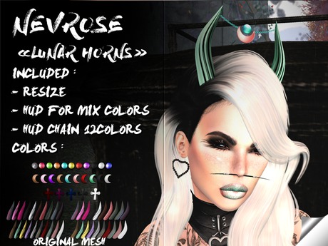 Second Life Marketplace - Lunar Horns "wear"