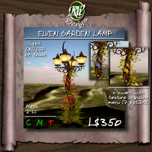 Second Life Marketplace - ** Elven Garden Lamp (boxed) - Low land ...