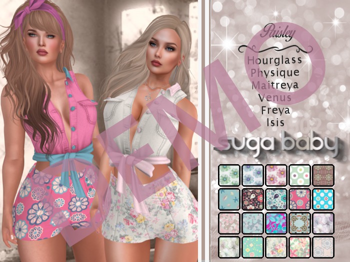 Second Life Marketplace Paisley Outfit Demo