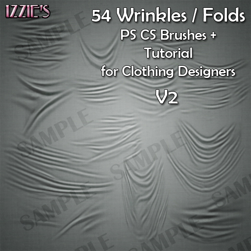 Second Life Marketplace - Izzie's - 54 Wrinkles / Folds for PS CS