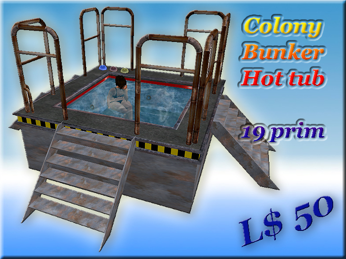 Second Life Marketplace - Colony Bunker Hot tub (19 prim)